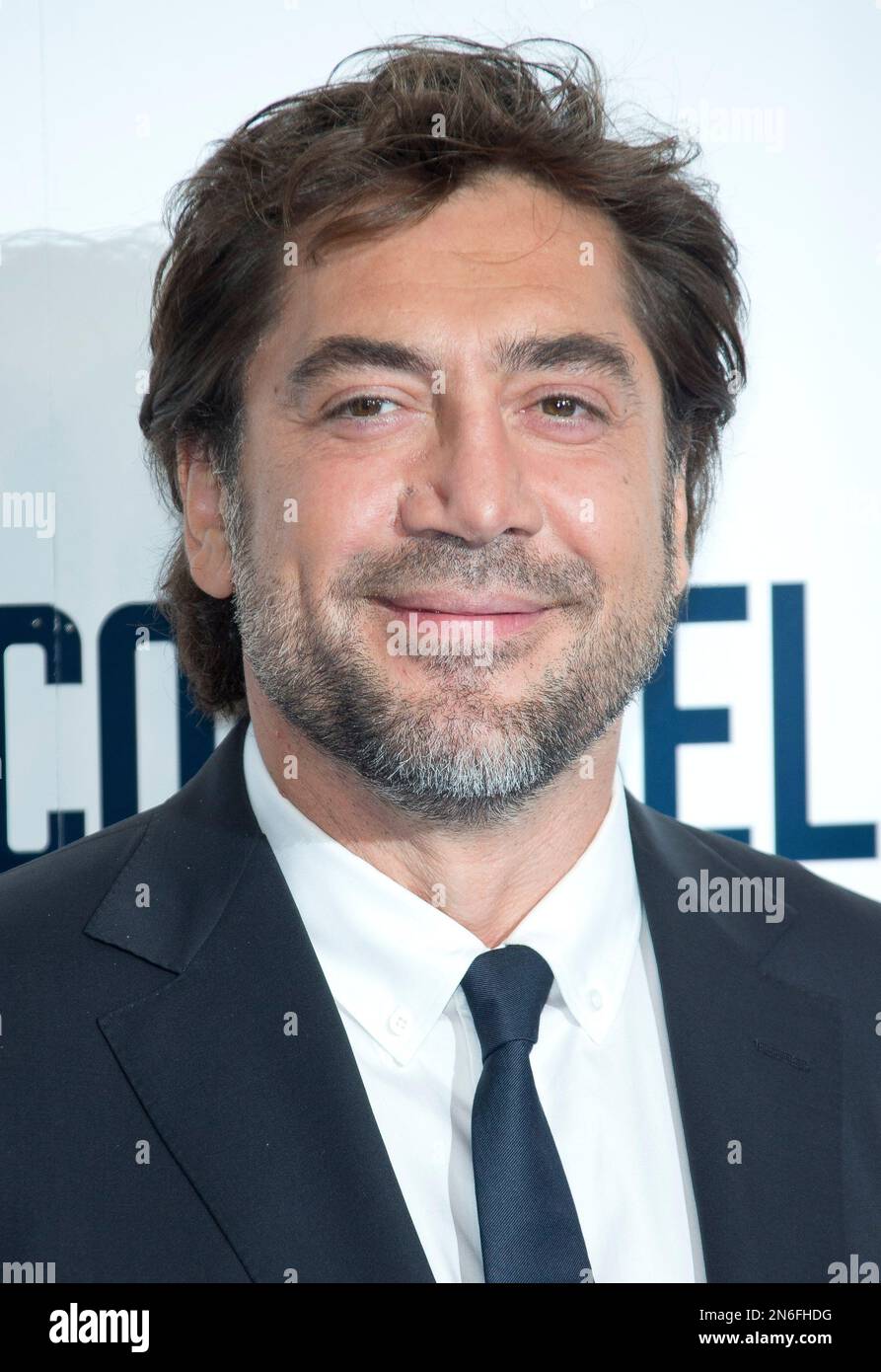Spanish actor Javier Bardem arrives on the blue carpet for the UK ...