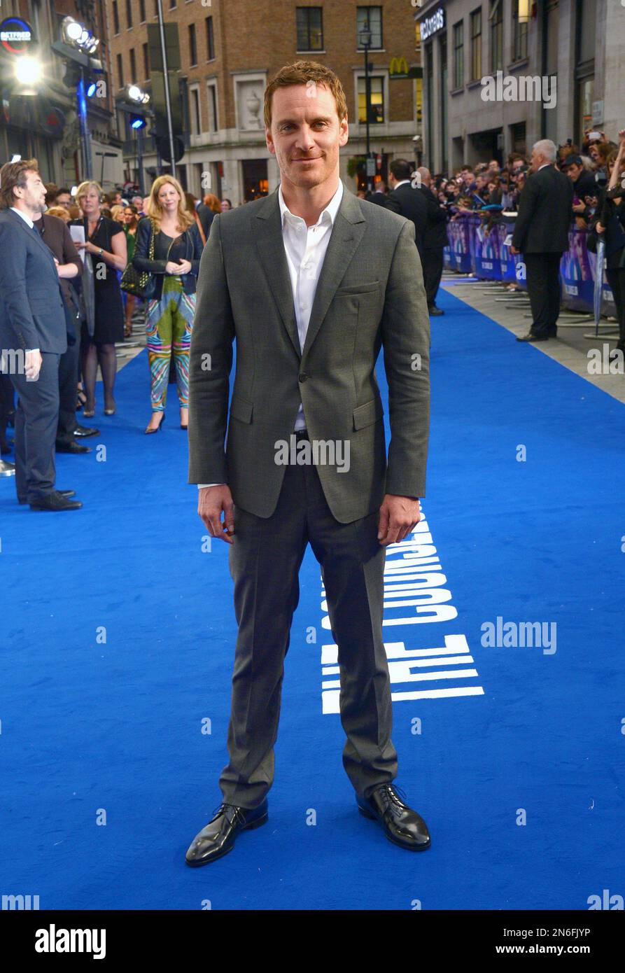 German-Irish actor Michael Fassbender arrives at the UK Premiere of ...