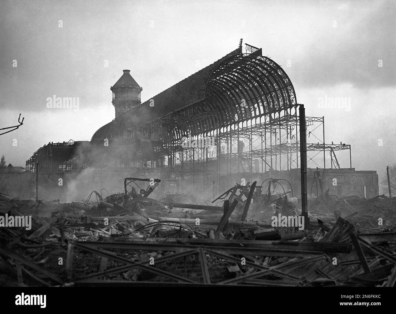 FILE - In this 1936 file photo, the remains of the Crystal Palace ...