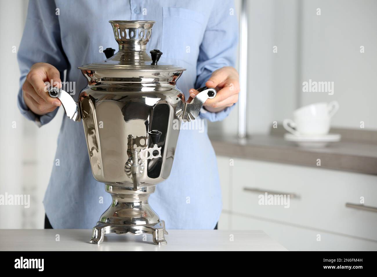 Traditional russian samovar heating hi-res stock photography and images ...