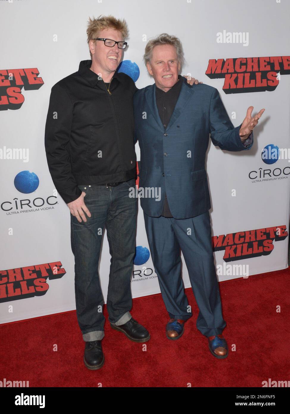 Actors Jake Busey and Gary Busey arrive at the premiere of "Machete ...
