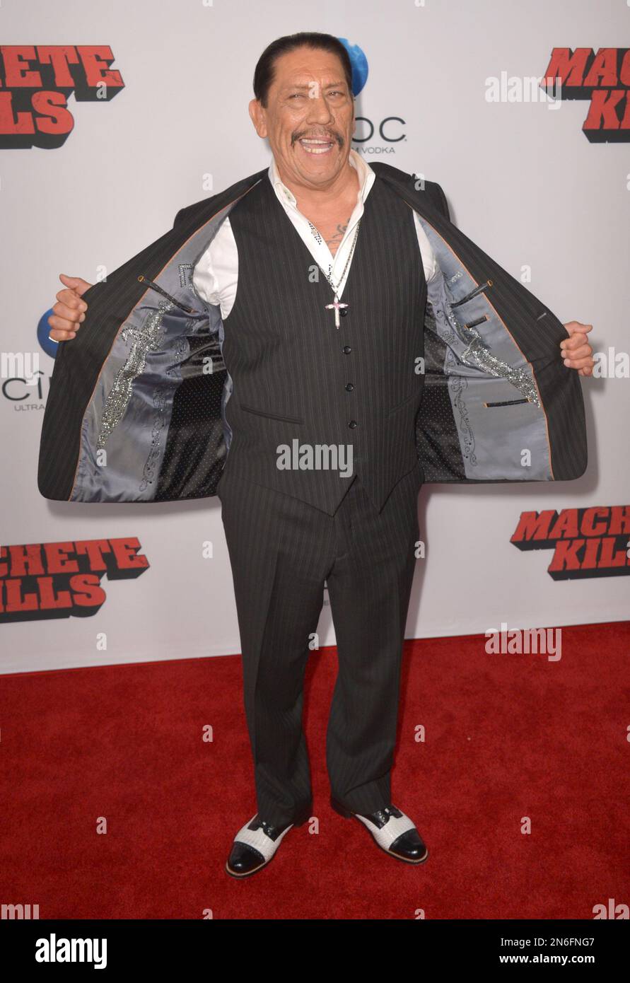 Danny Trejo arrives at the premiere of "Machete Kills" at Regal Cinemas ...