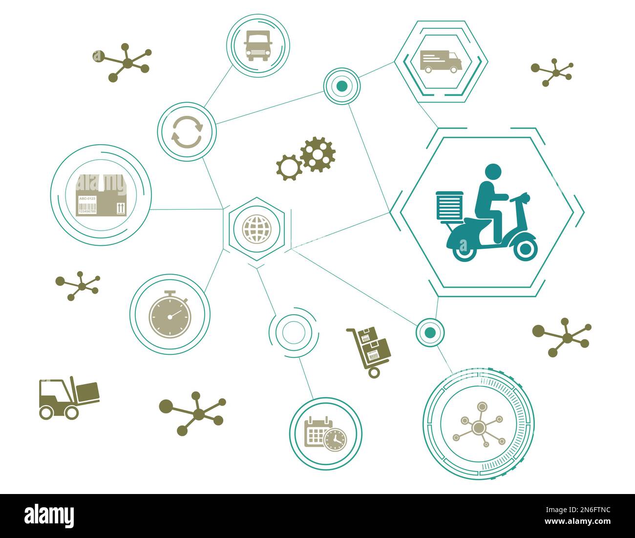 Package delivery transport motorcycle Cut Out Stock Images & Pictures ...