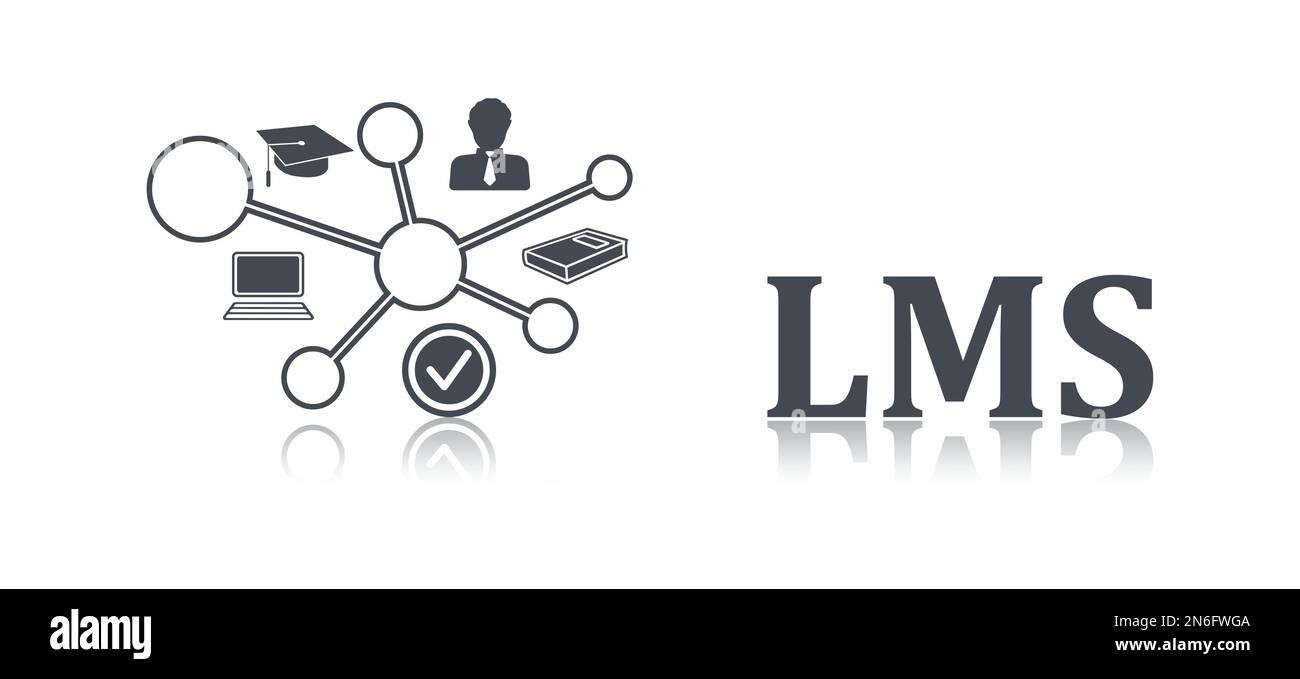 Illustration of a lms concept Stock Photo - Alamy