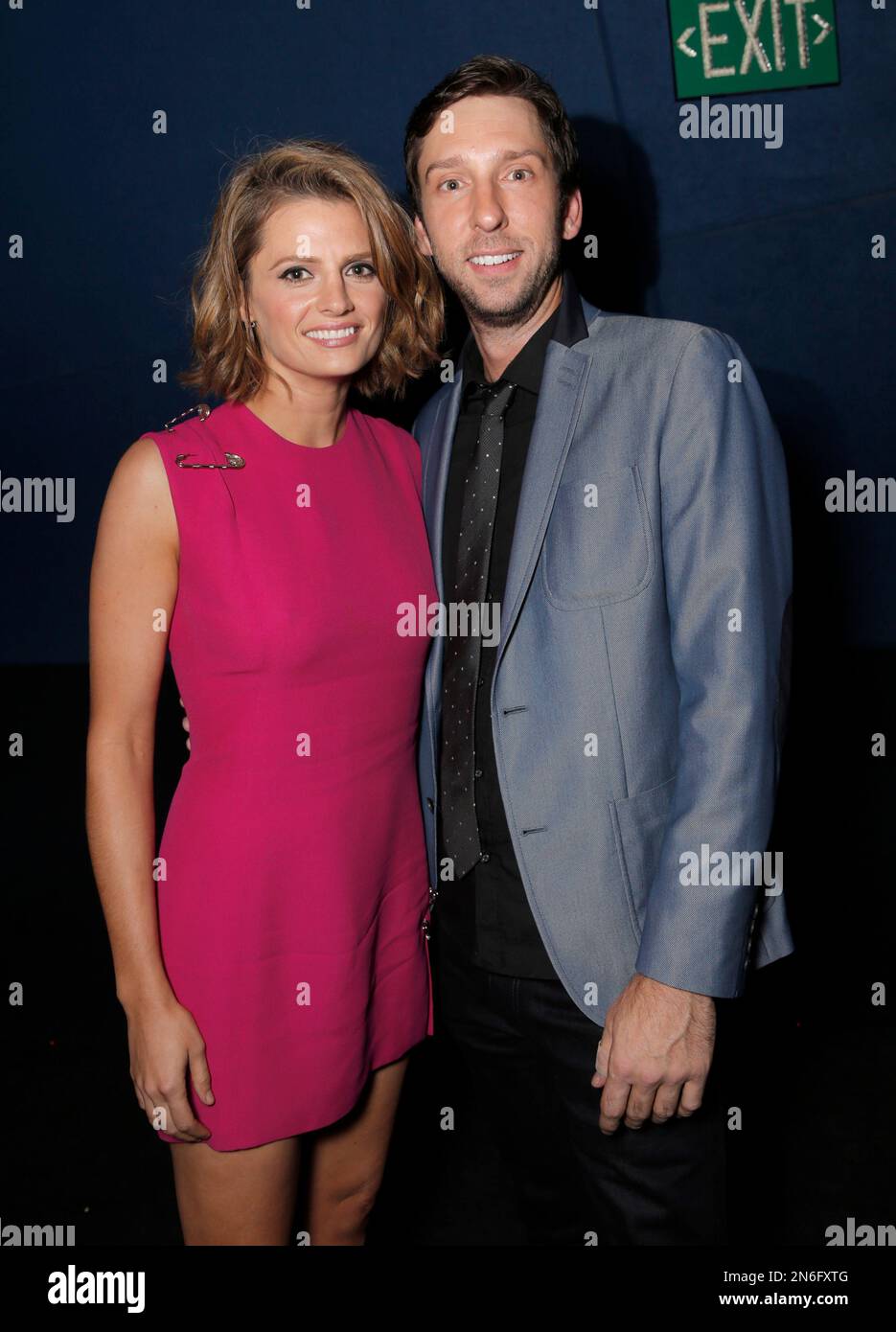 Stana Katic and Joel David Moore attend the CBGB West Coast Premiere ...