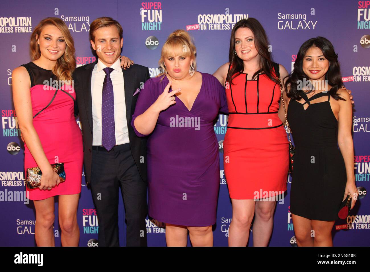 Rebel Wilson, center, with her Super Fun Night cast members Kate ...
