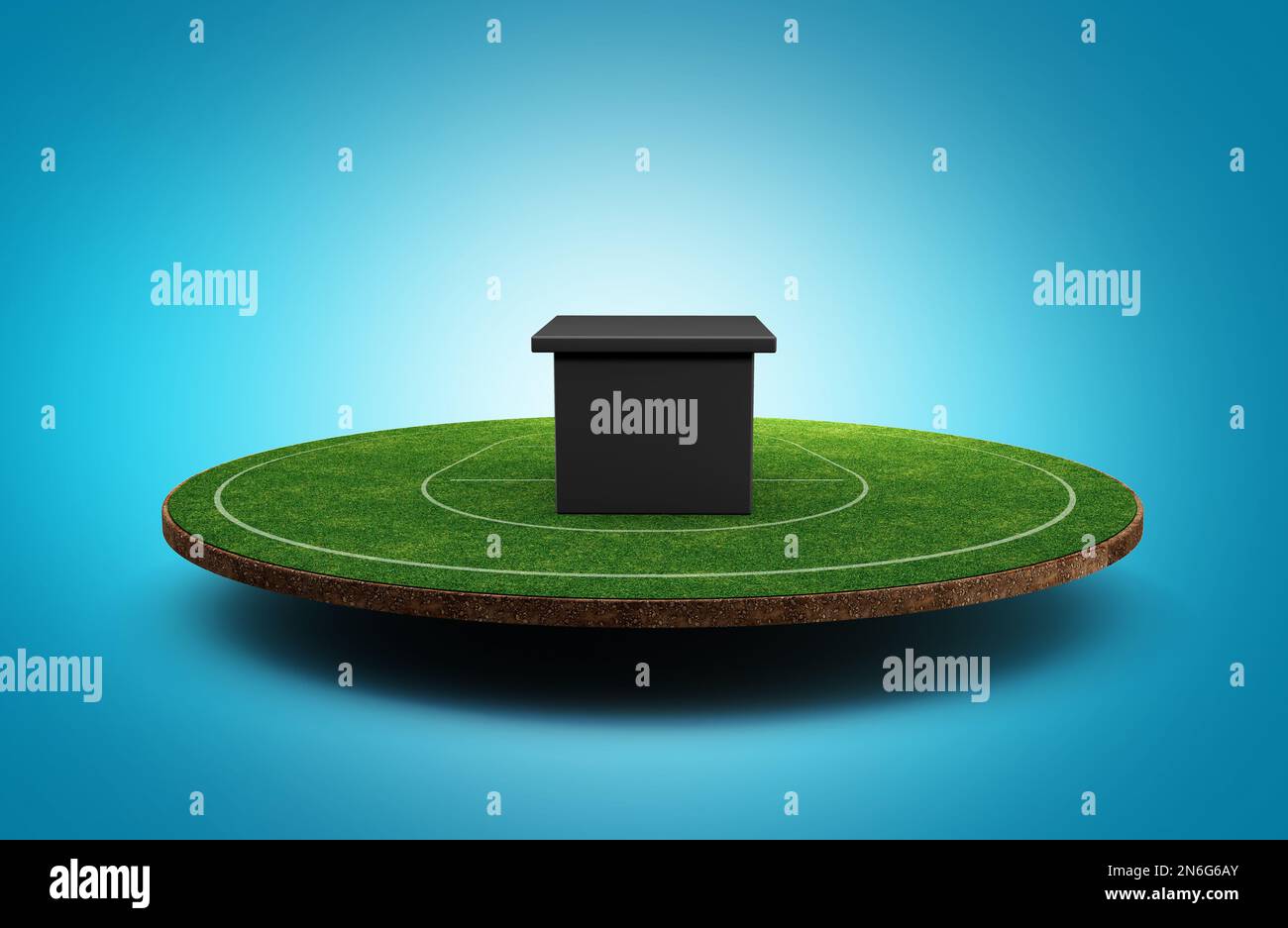 A 3D rendering of Auction Podium on cricket Stadium Stock Photo - Alamy