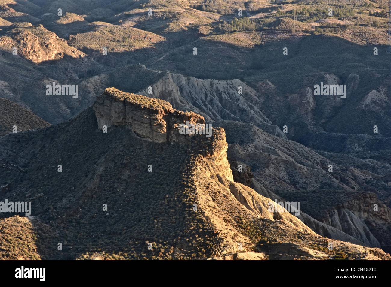 Tabernas Desert, Desierto de Tabernas, Cone Mountain in Desert ...