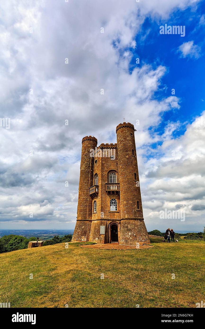 Broadway Tower observation tower on a hill, Beacon Hill, Broadway ...