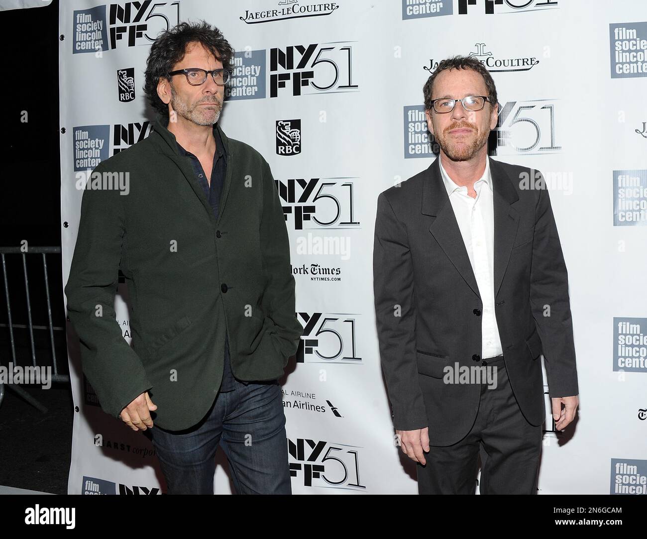 Directors Joel Coen, left, and Ethan Coen attend the premiere of ...