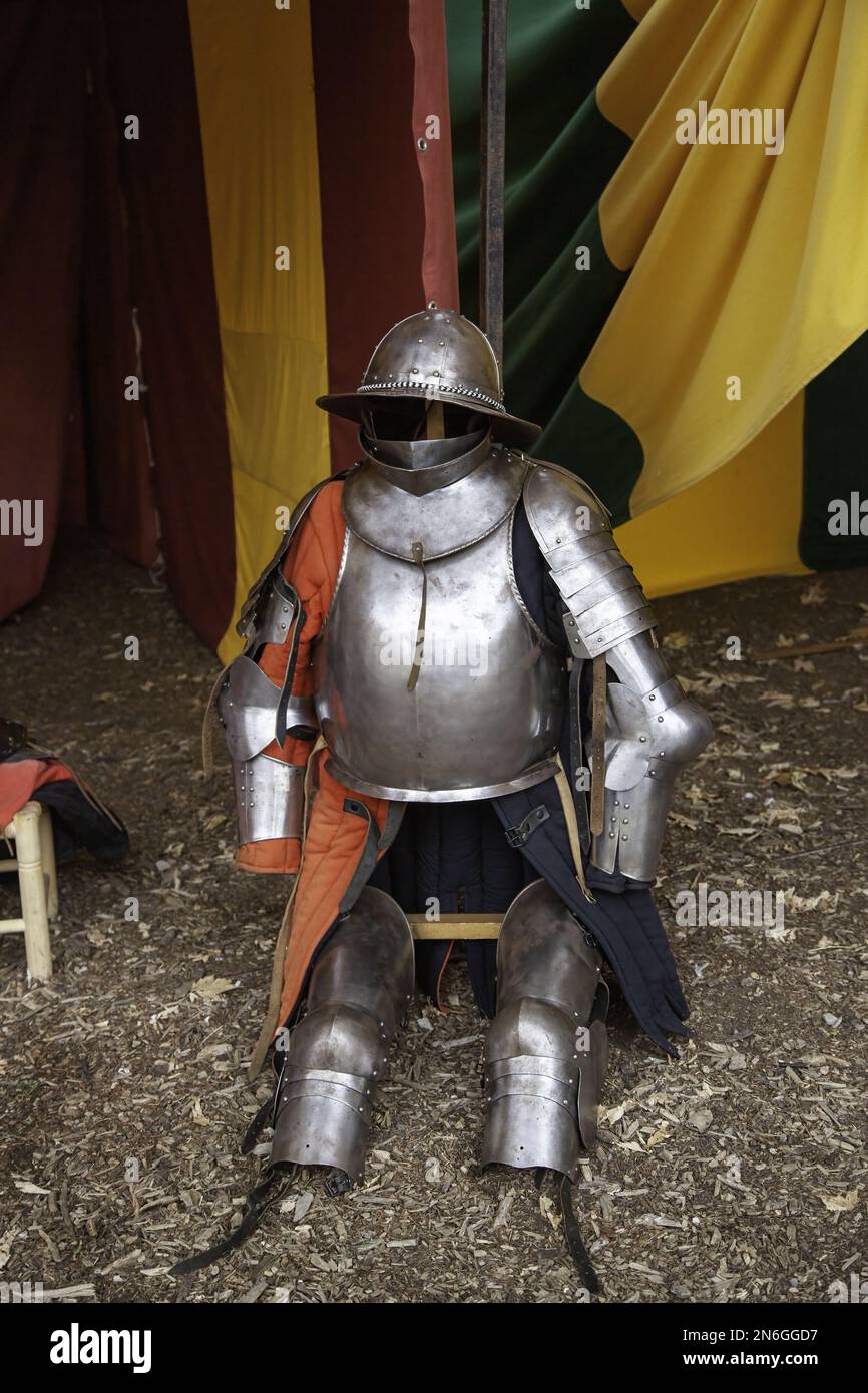 Detail of ancient war armor, death and destruction, history Stock Photo ...