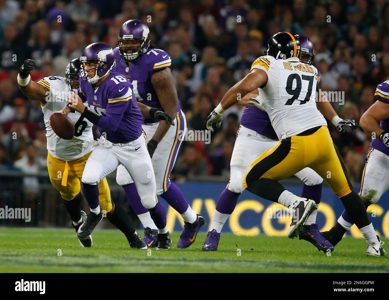 Minnesota Vikings quarterback Matt Cassel (16) scrambles during the ...