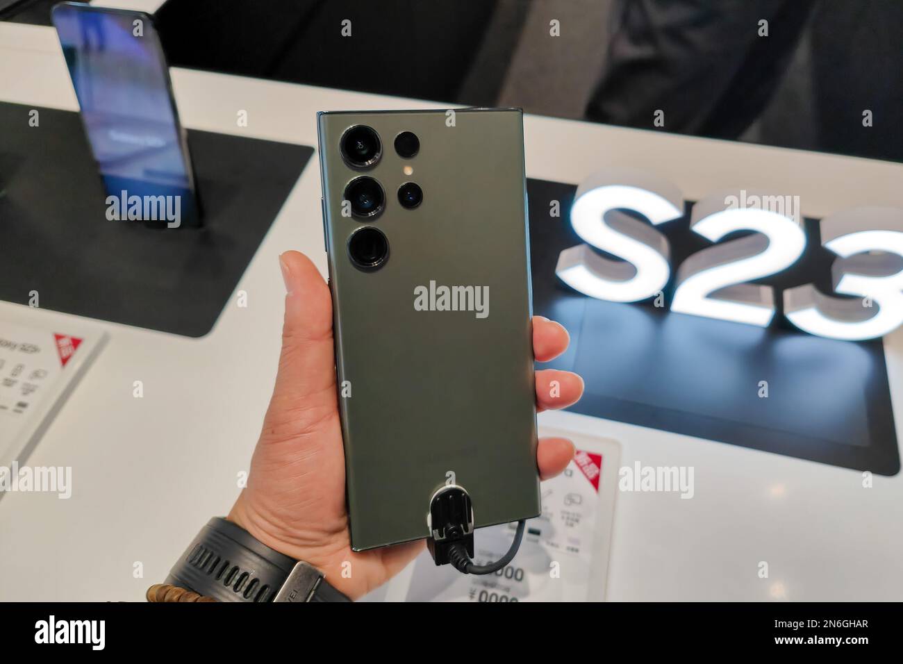 SHANGHAI, CHINA - FEBRUARY 10, 2023 - A customer tries out the newly ...