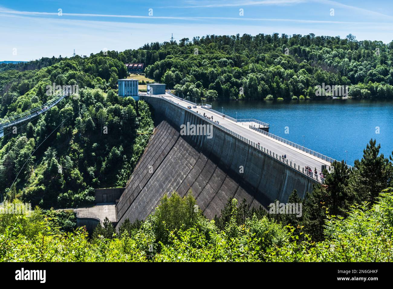 The Rappbode Dam (Rappbodetalsperre) is the largest dam in the Harz ...