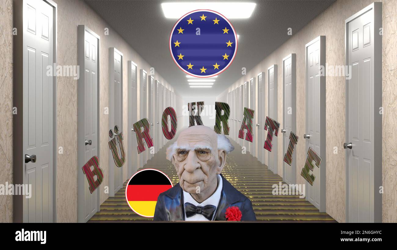 Symbol photo, Old man stands for bureaucracy, Bureaucracy inefficiently ...