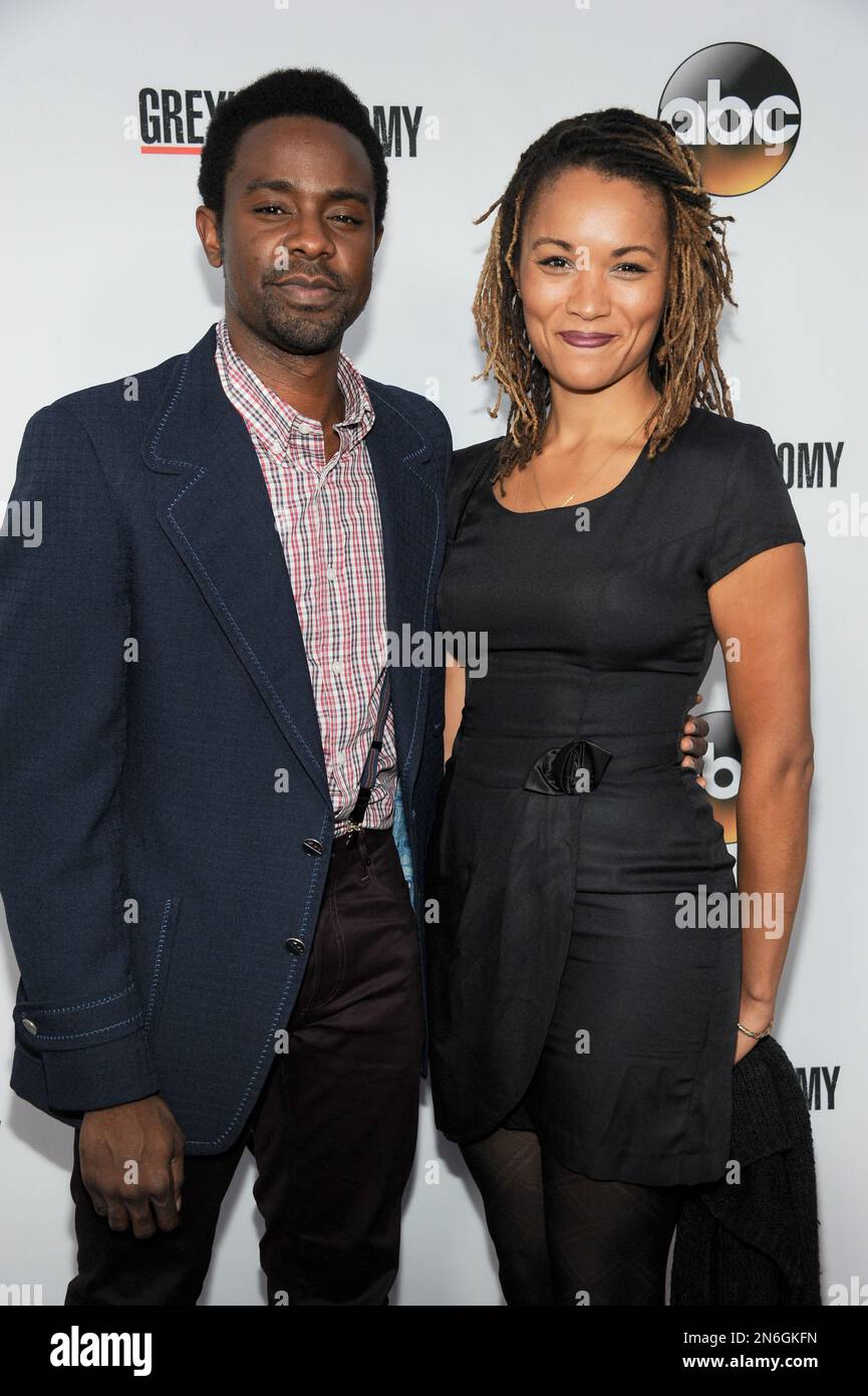 Brandon Scott, left, and guest arrive at "Grey’s Anatomy" 200th Episode ...