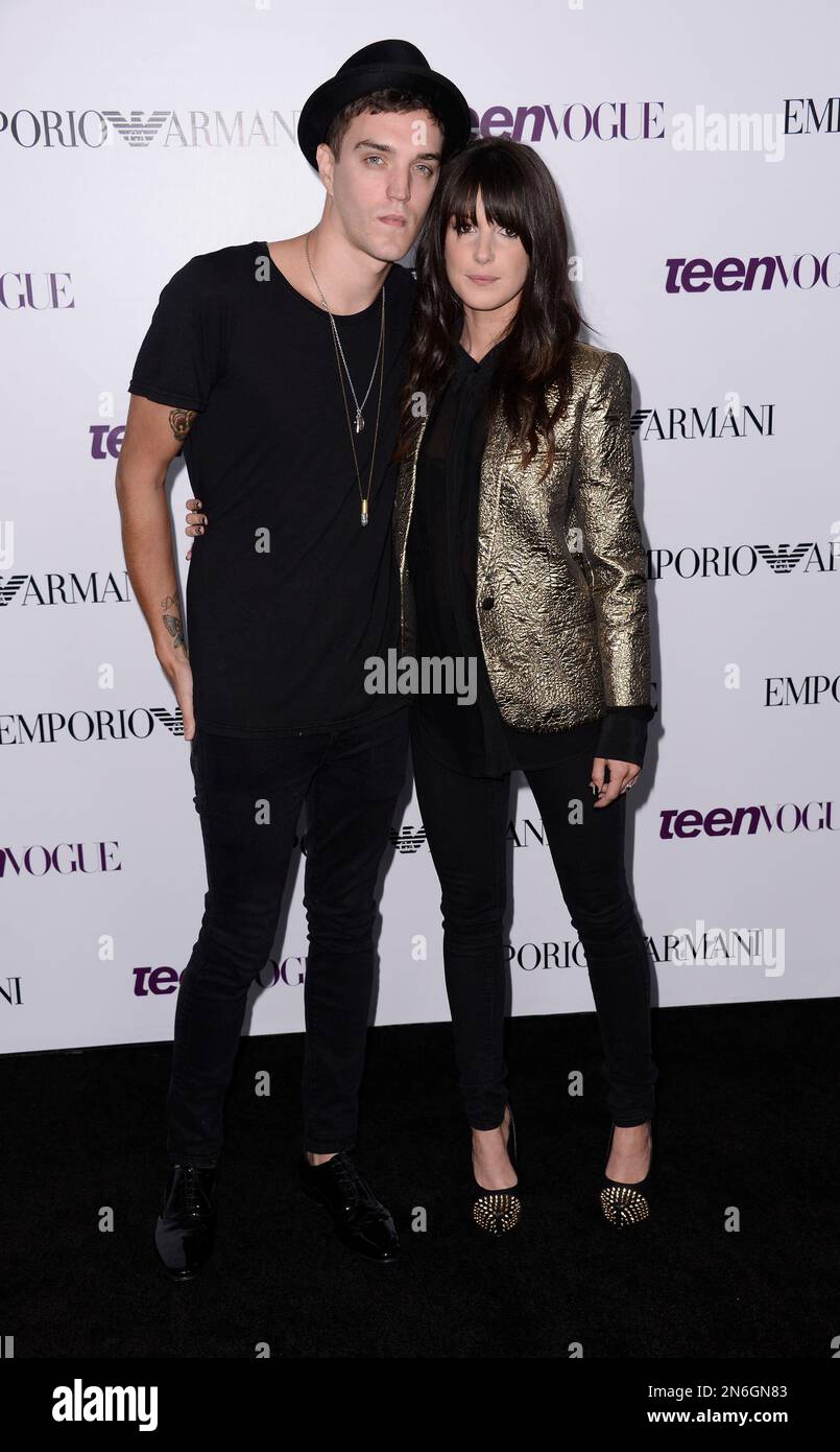Actress Shenae Grimes, right, and model Josh Beech arrive at the Teen ...
