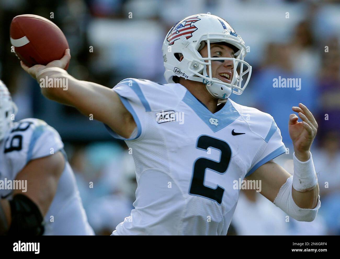 North Carolina quarterback Bryn Renner (2) passes against East Carolina ...