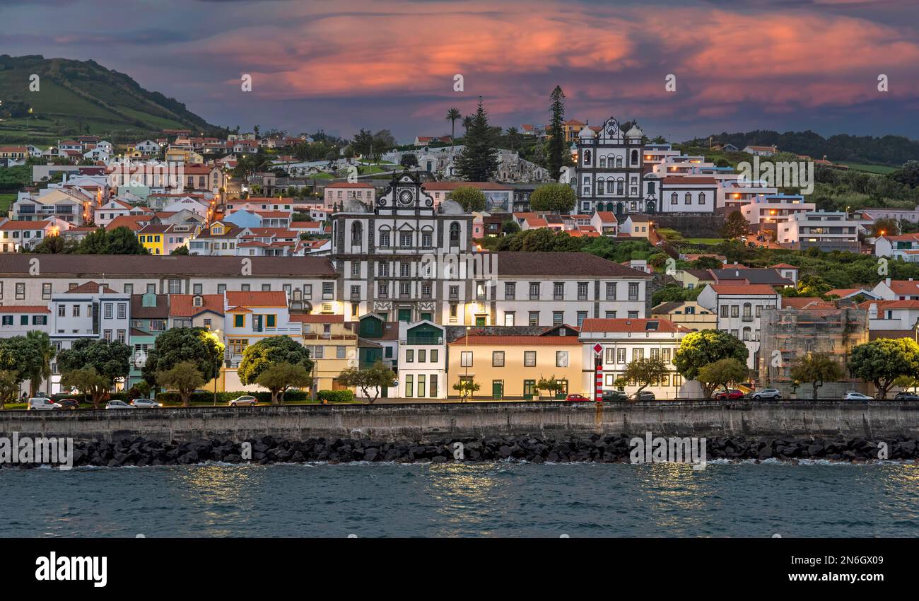 City of Horta Evening Faial Island Azores Portugal Stock Photo - Alamy