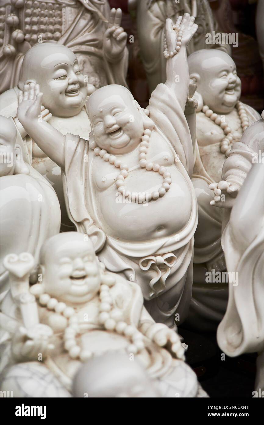 Buddha figures laughing Buddha, Panjiayuan Antique Market, Beijing ...