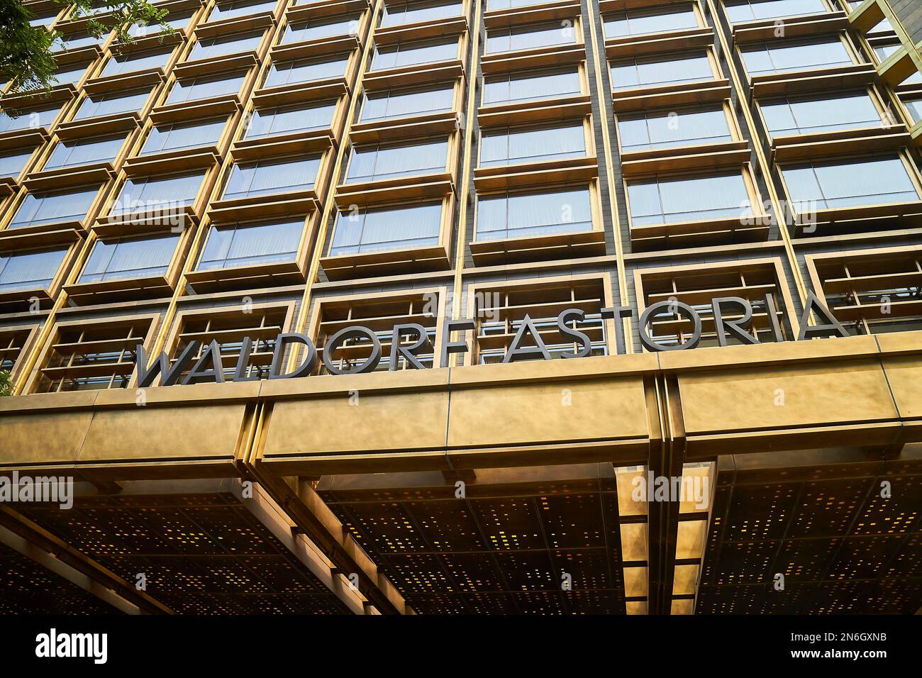 Waldorf Astoria facade with lettering, 5-15 Jinyu Hutong, Beijing ...