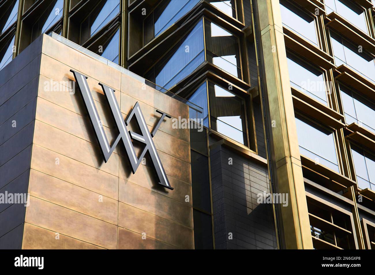 Waldorf Astoria Building with Logo, 5-15 Jinyu Hutong, Beijing, China ...