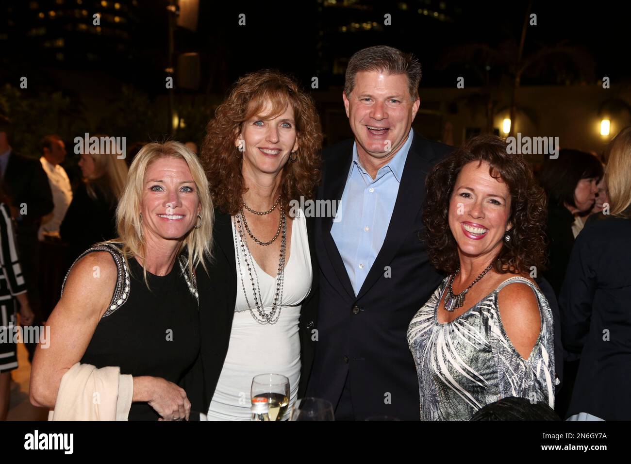 From left, Barb Eggeman, Robin Perry, Suzane Calvert and Denis Calvert ...