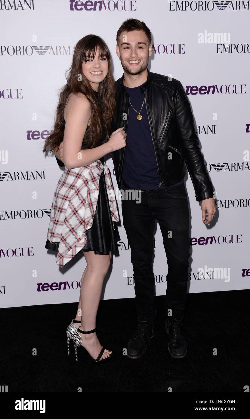 Actress Hailee Steinfeld, left, and actor Douglas Booth arrive at the ...