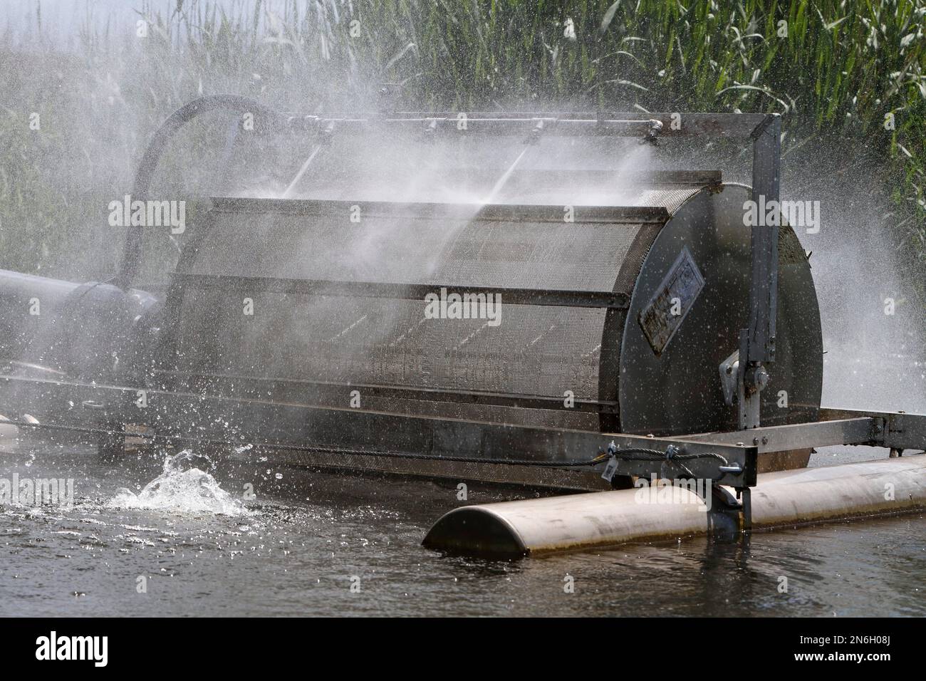 Water filter plant in the Peene Valley River Landscape nature Park ...