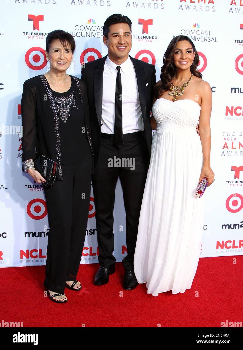 From left, Elvia Lopez, Mario Lopez, and Courtney Lopez arrive at the ...