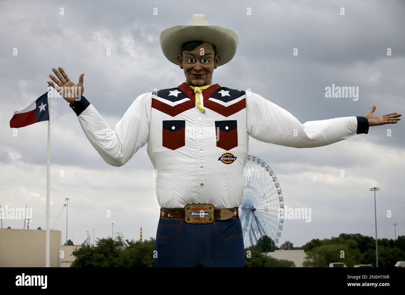 The state flag and thetallest Ferris wheel in North America, the Texas ...
