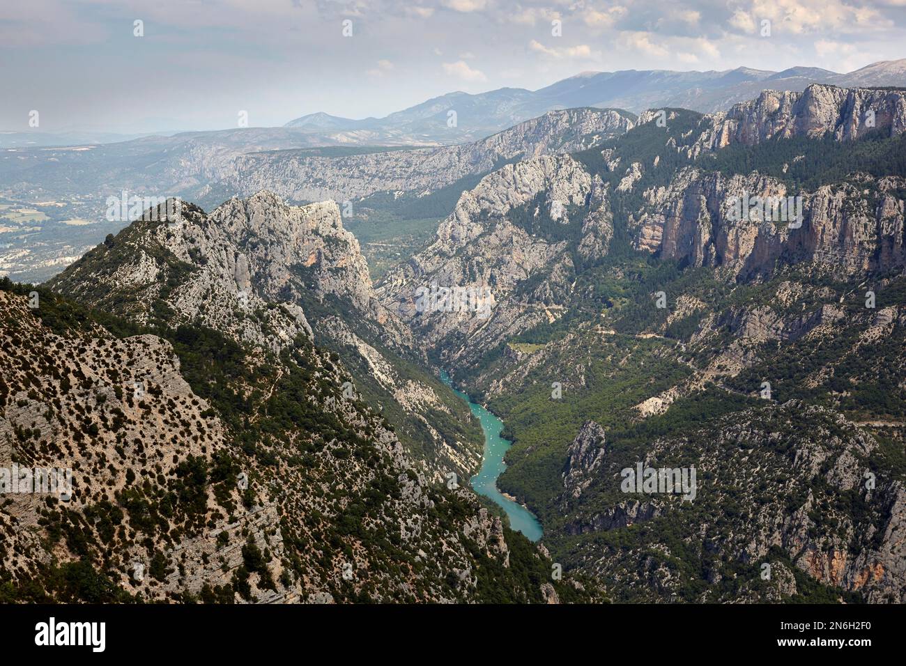 View of the Verdon Gorge, Grand Canyon du Verdon, Departement Alpes-de ...