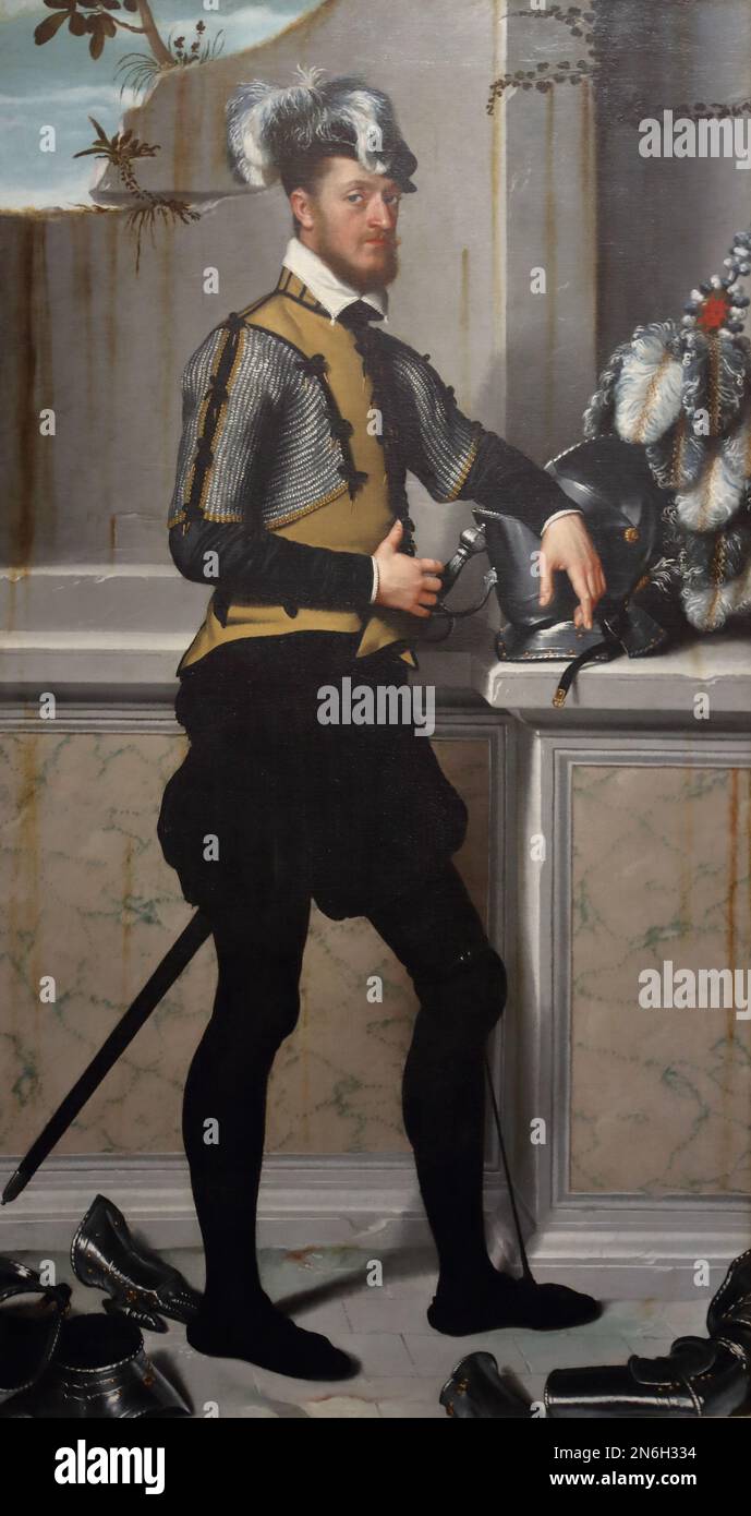 A Knight with his Jousting Helmet by Italian Renaissance painter ...