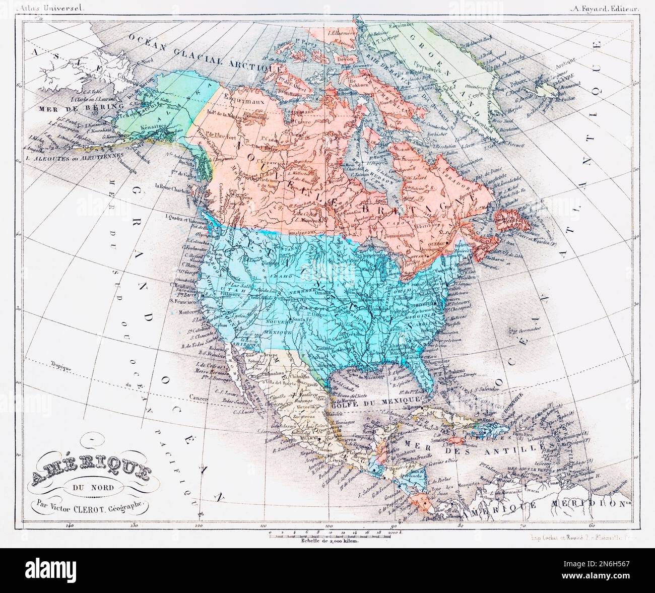 Retro north america map hi-res stock photography and images - Alamy