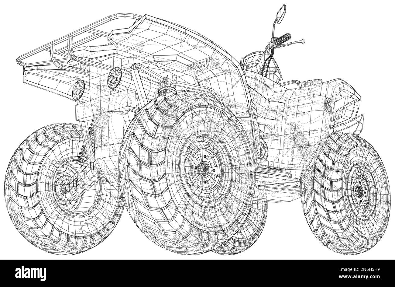 Vector ATV. Isolated off-road motorcycles on white background ...