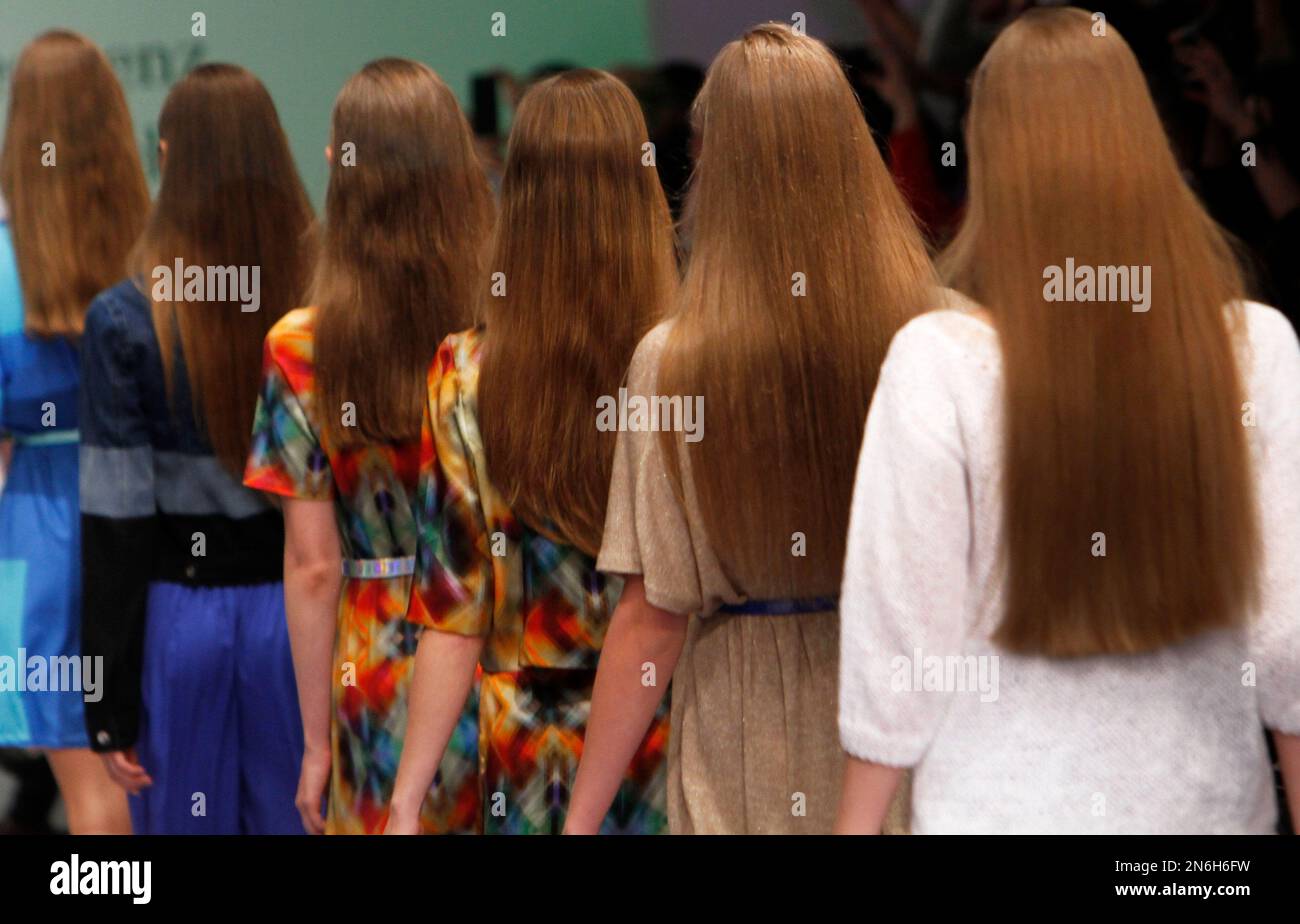 Models wear creations by Mexico's designer Alejandra Quesada at the ...