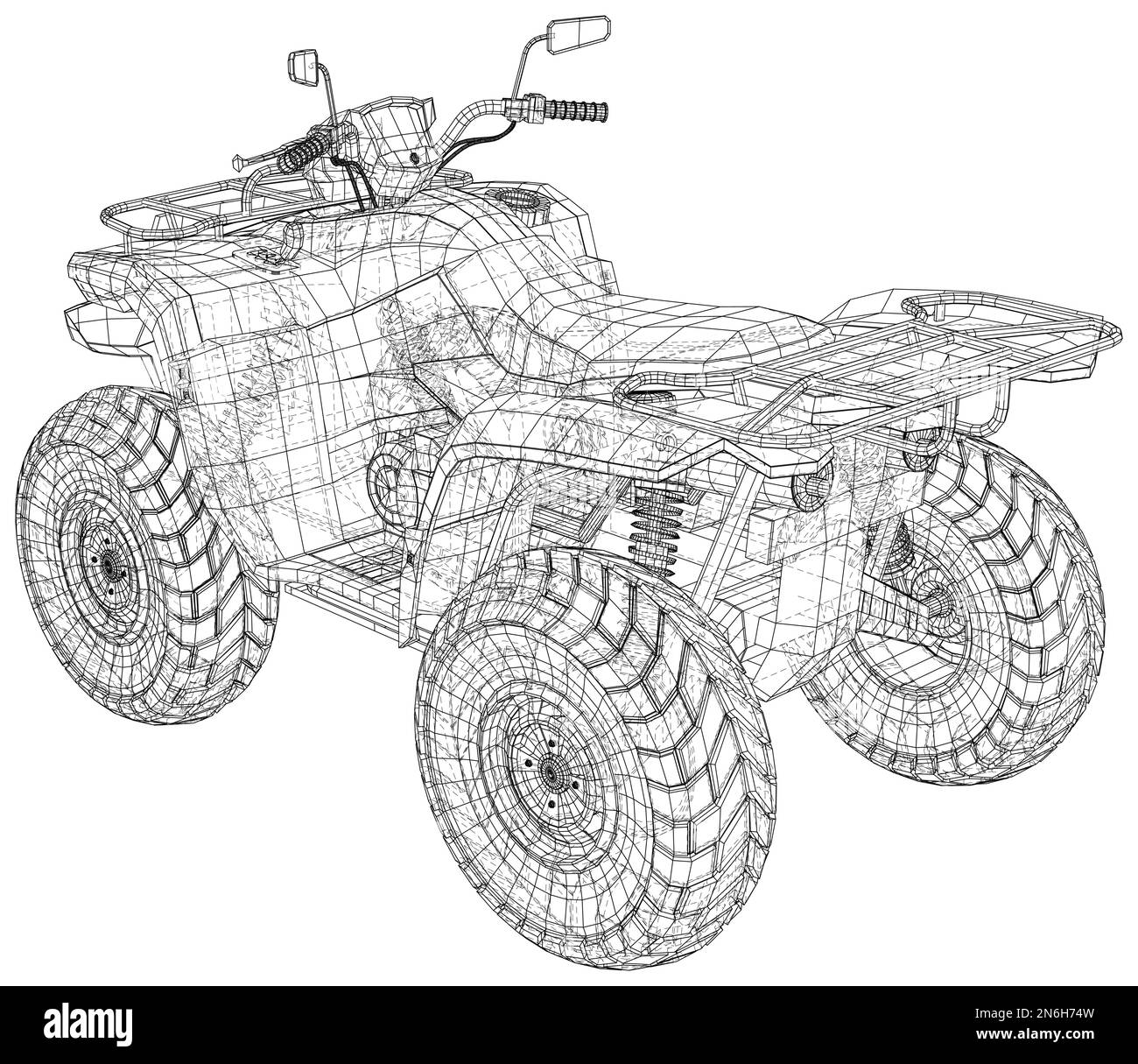 Four wheeled vehicle Cut Out Stock Images & Pictures - Alamy