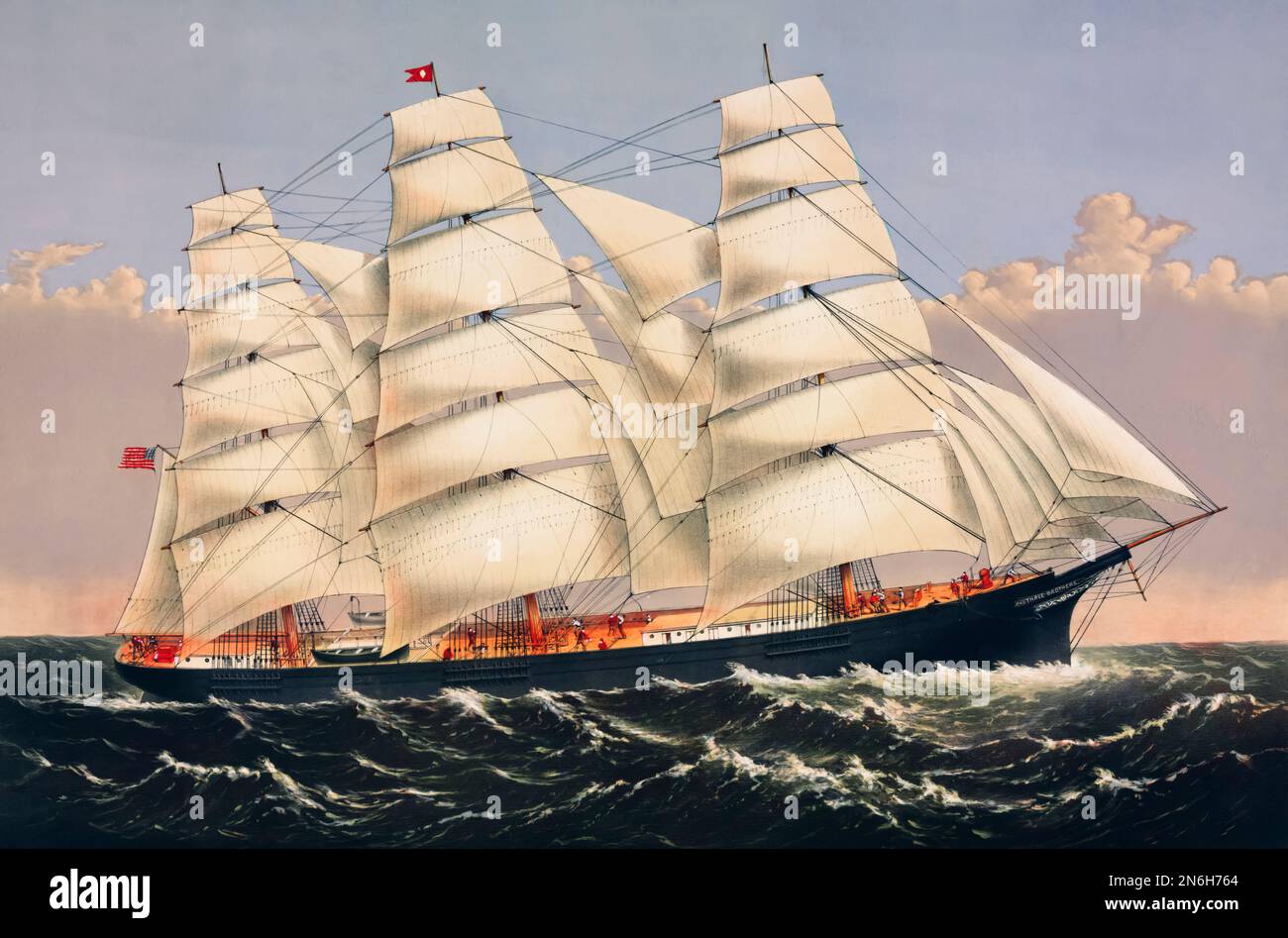 Lithograph ship hi-res stock photography and images - Alamy