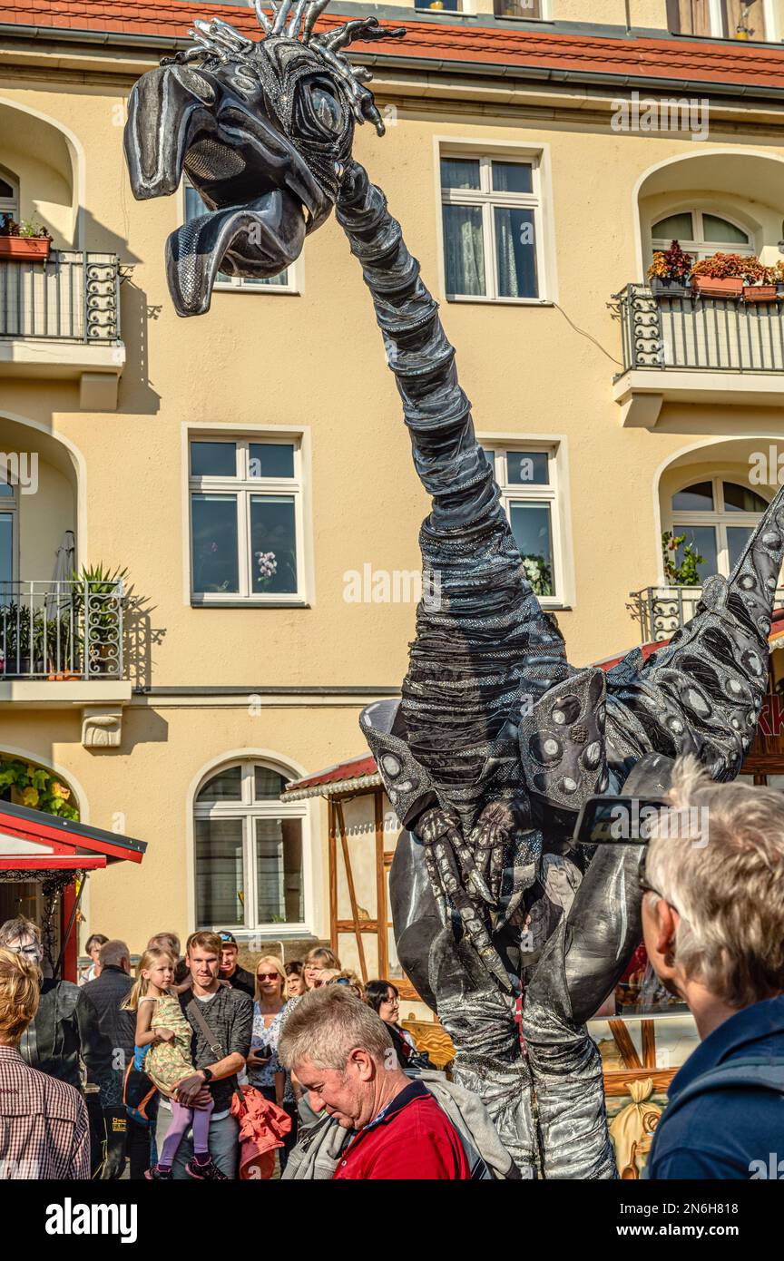 Street Performance of prehistoric giants during the 30th Autumn and ...