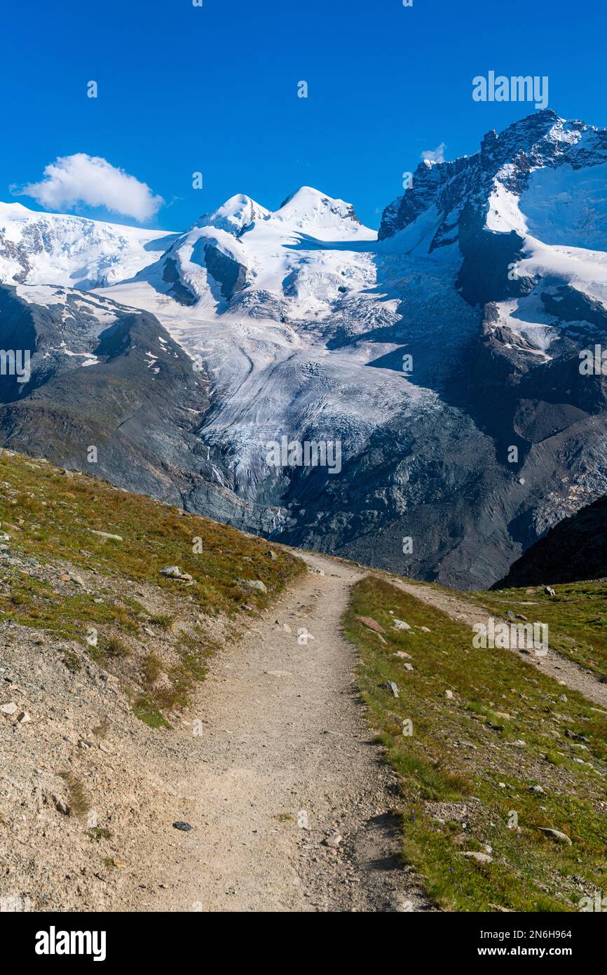 Mountains and Glacier on the Pennine Alps, Gornergrat, Zermatt ...