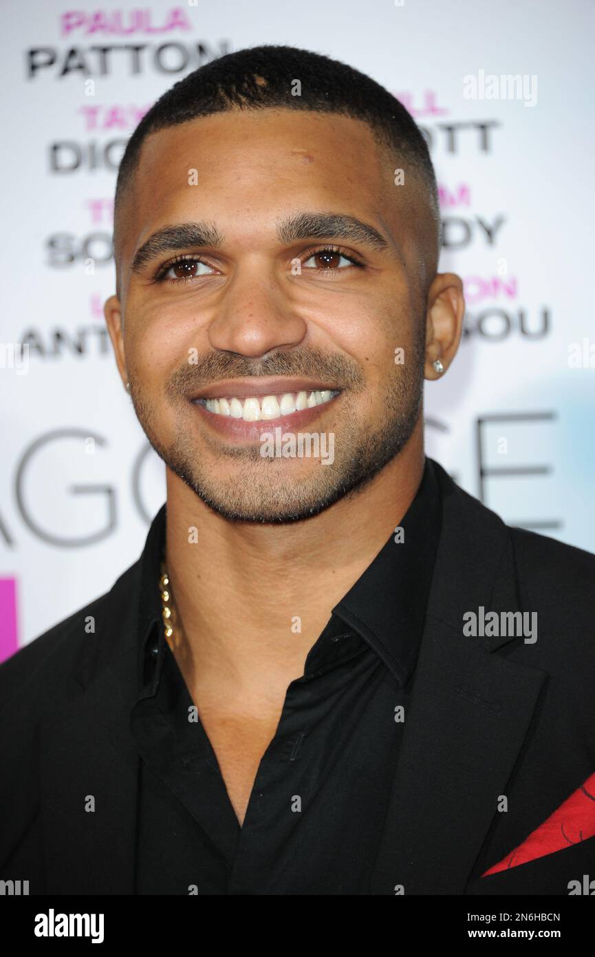 Tyler Lepley arrives at the world premiere of "Baggage Claim" at the ...