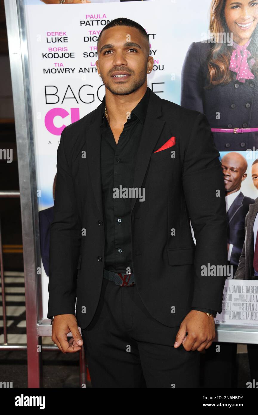 Tyler Lepley arrives at the world premiere of "Baggage Claim" at the ...