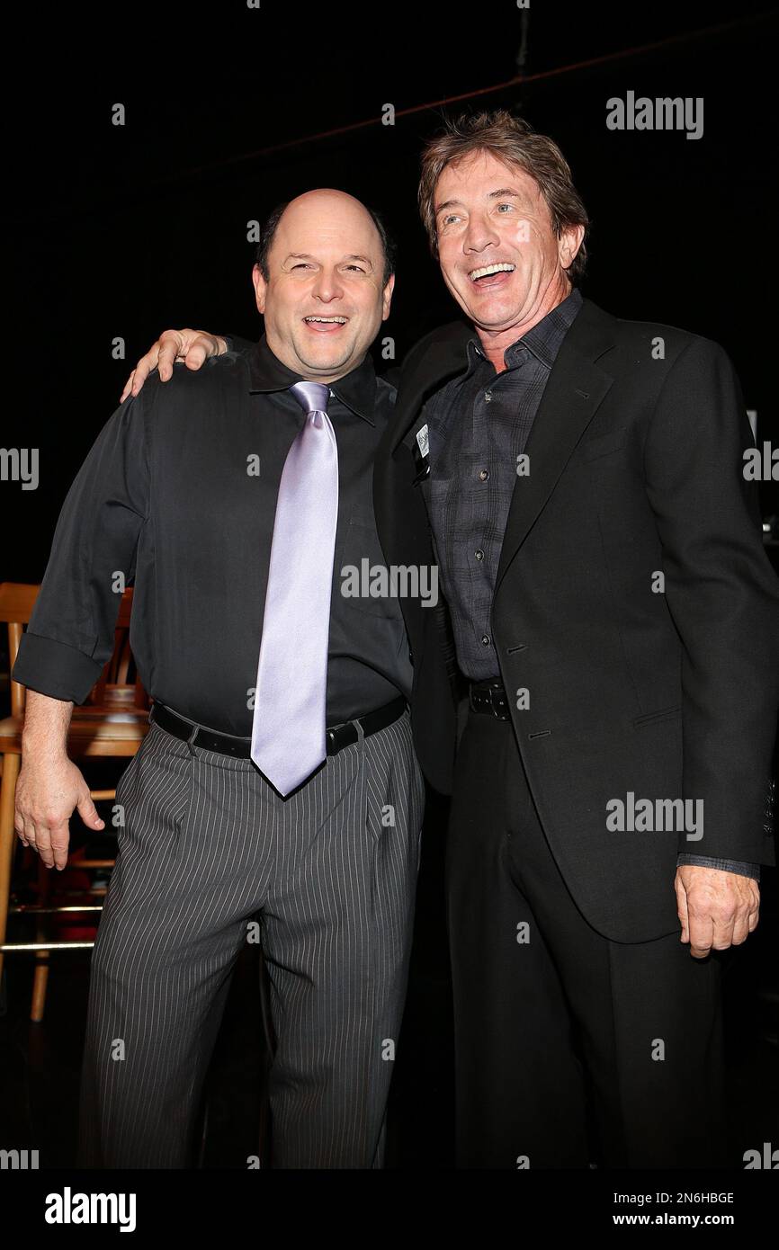 From left, actor Jason Alexander and actor Martin Short arrive at the ...