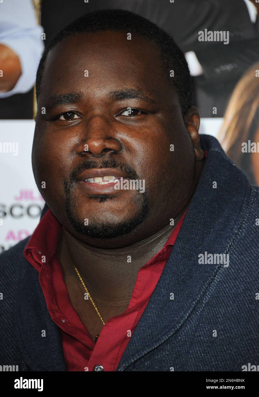 Quinton Aaron arrives at the world premiere of "Baggage Claim" at the ...