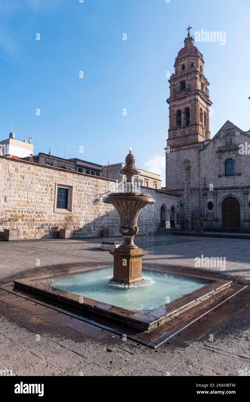 San Agustin square, Unesco site Morelia, Michoacan, Mexico Stock Photo ...