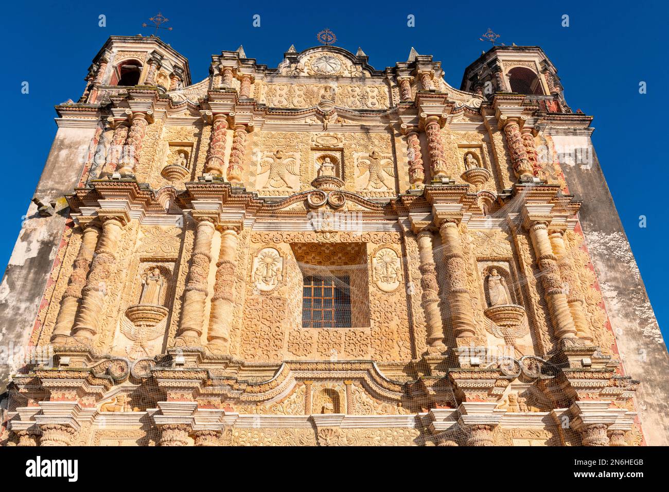 Beautiful facade of the Santo Domingo Dominican convent, San Christobal ...