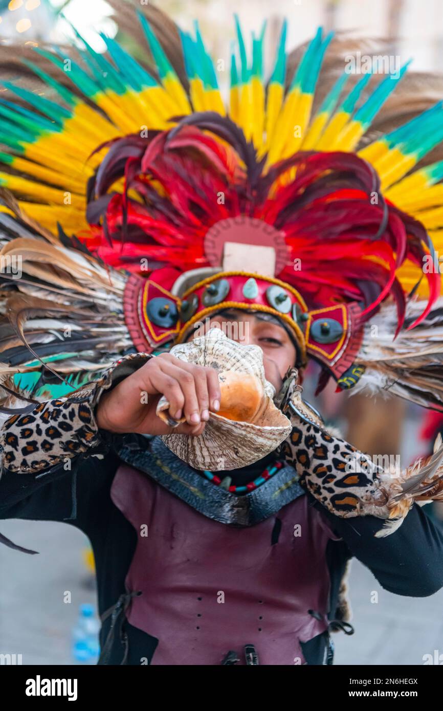 Tzotzil dancers performing for tourists, San Christobal de la Casa ...