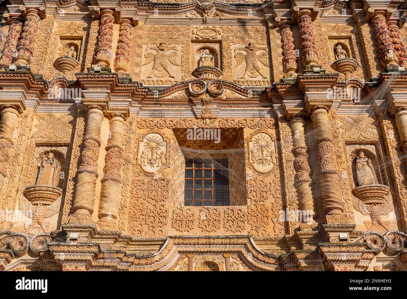 Beautiful facade of the Santo Domingo Dominican convent, San Christobal ...