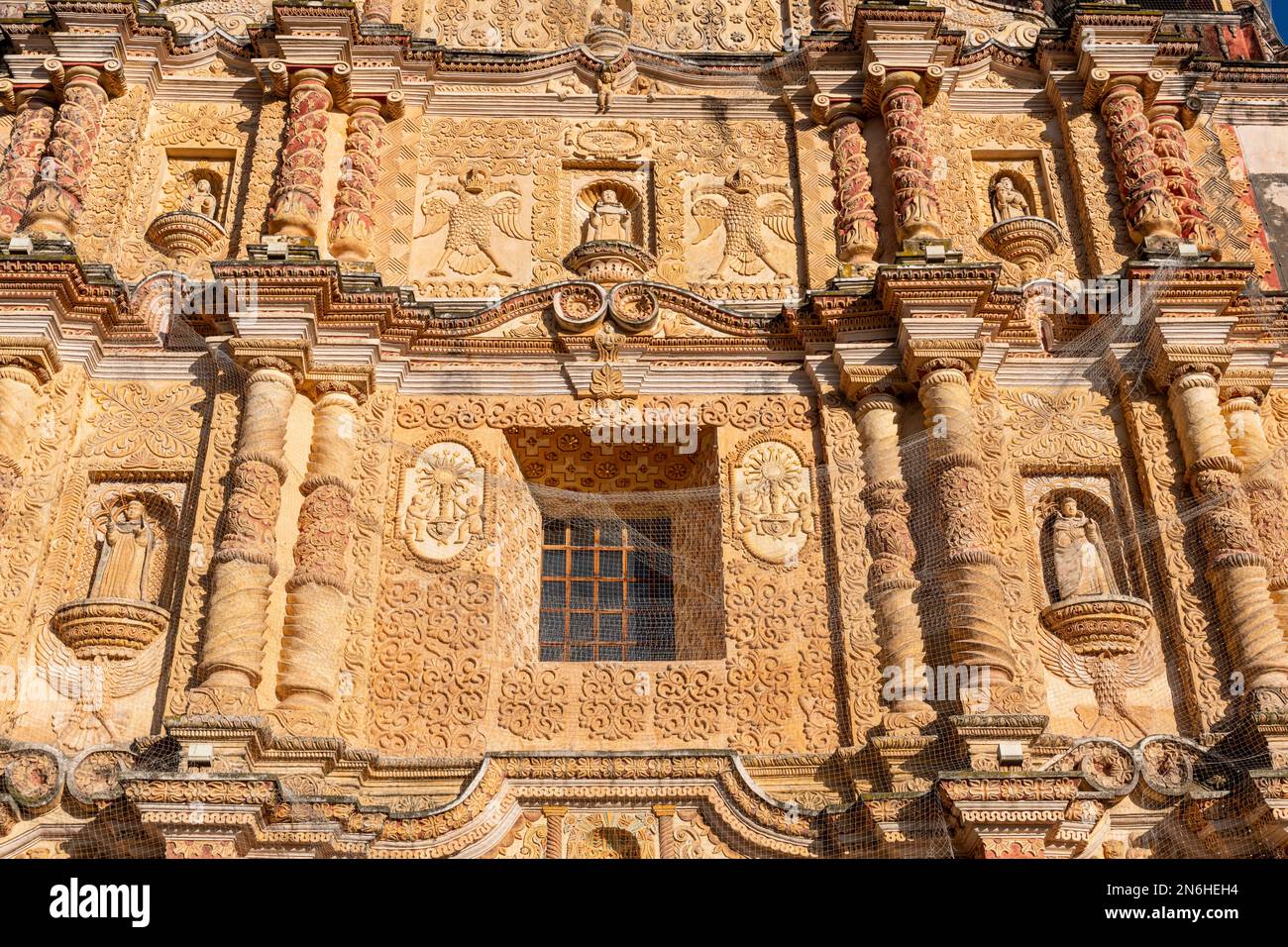 Beautiful facade of the Santo Domingo Dominican convent, San Christobal ...