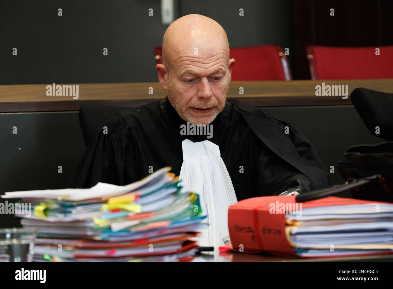Lawyer Sven Mary pictured during the first session in the trial against ...
